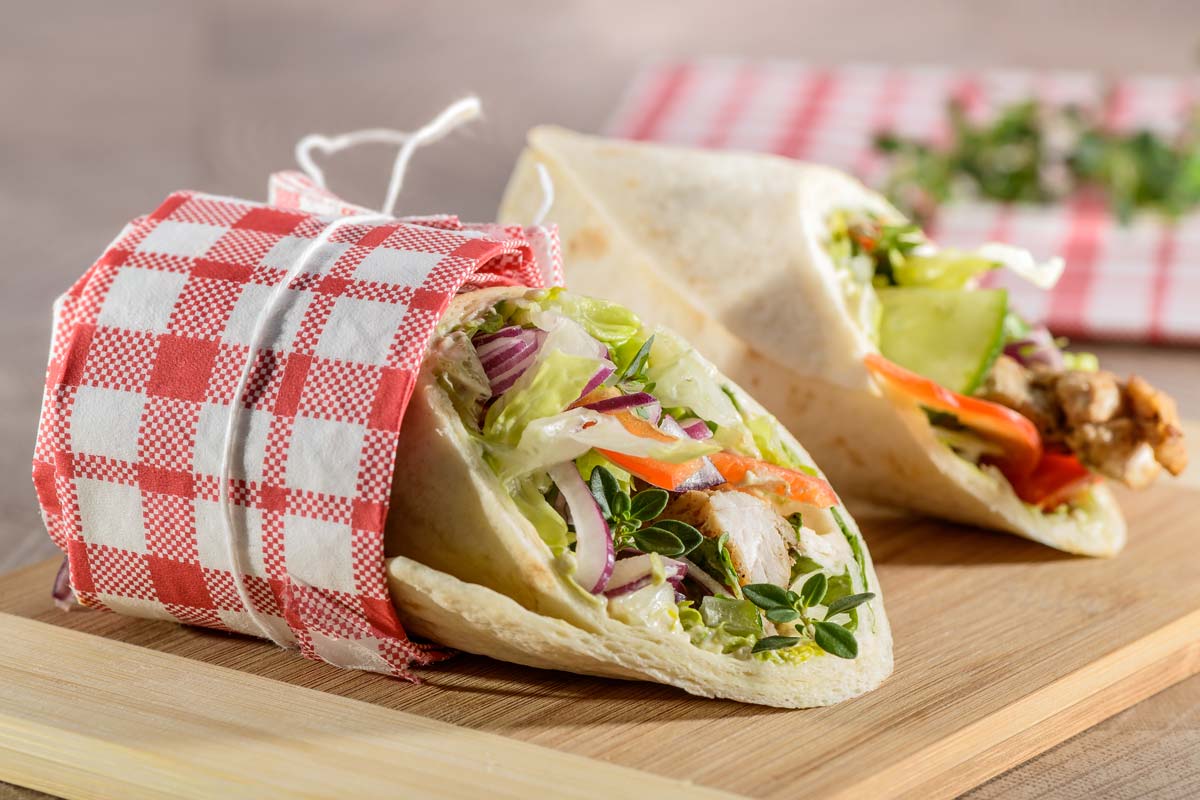 Wrap mit gegrillter Putenbrust und Senf-Thymian-Creme | Rezept